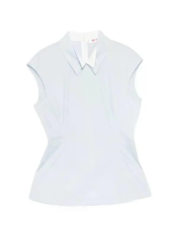 AO YES Collared Sleeveless Blouse