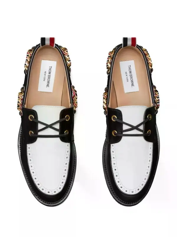 Thom Browne Chain-detailed Loafers - Black