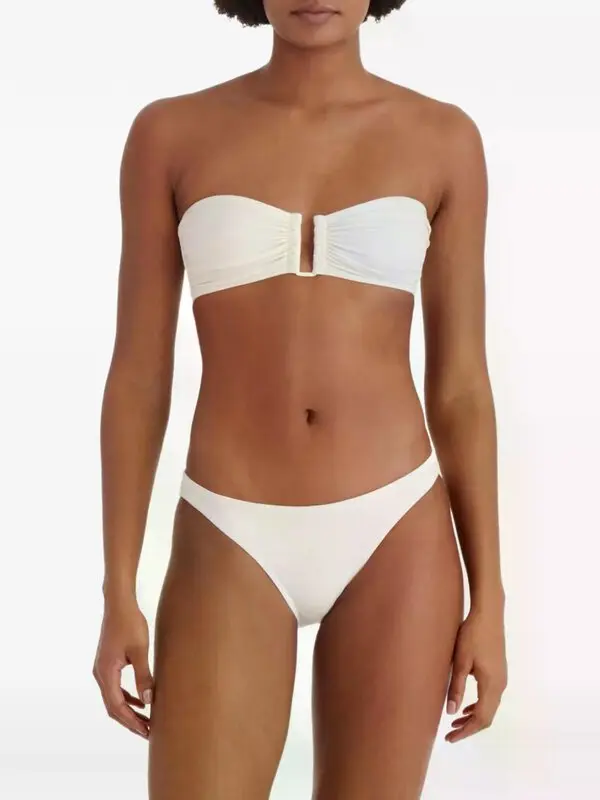 ERES Ruched-detail Bikini Top - White