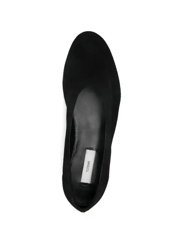 TOTEME Suede Ballerinas - Black