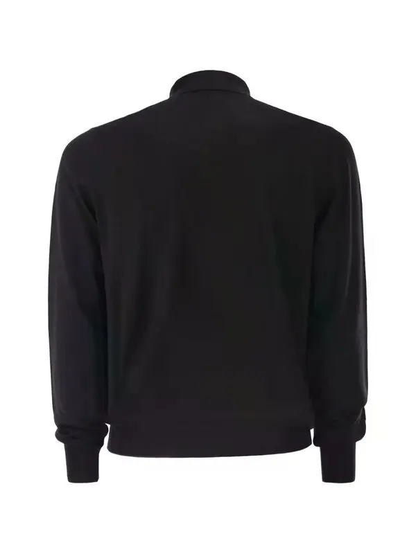 Kiton Long-sleeve Polo Shirt - Black