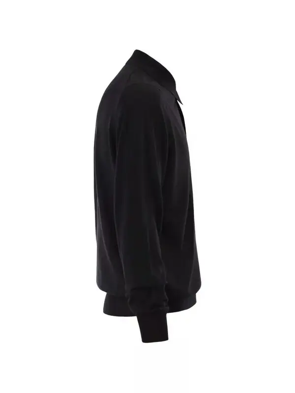 Kiton Long-sleeve Polo Shirt - Black