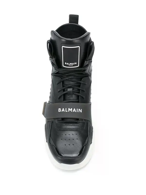 Balmain B-ball High-top Leather Trainers