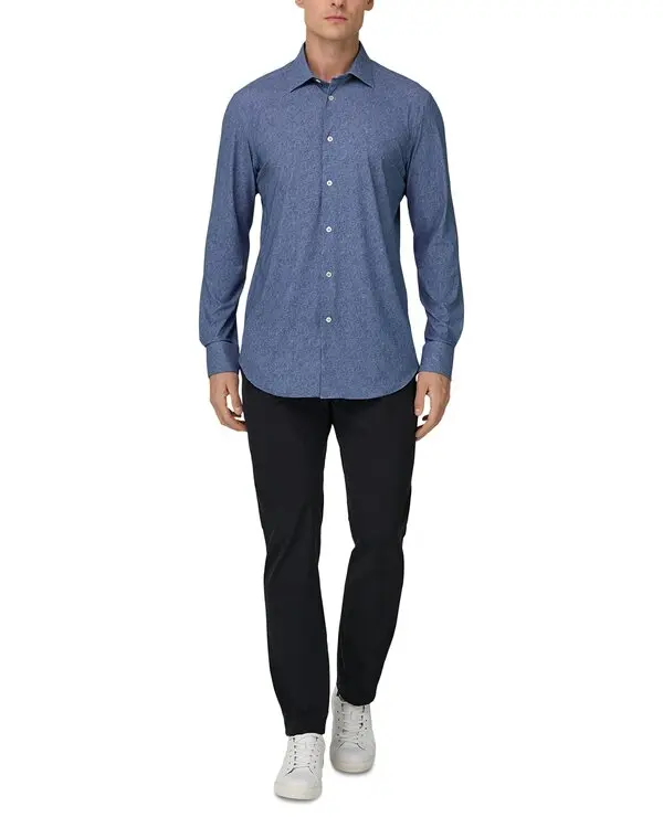 Boggi Milano Slim Fit Stretch Nylon Shirt