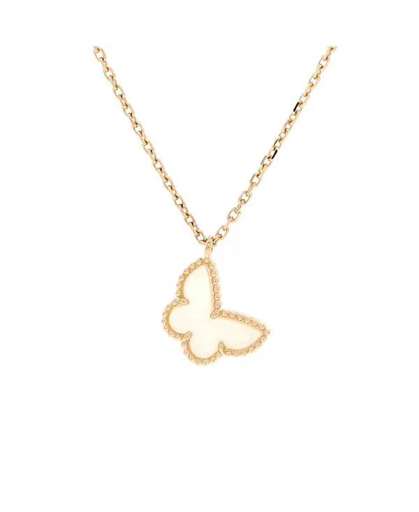 VAN CLEEF & ARPELS Sweet Alhambra Butterfly Pendant Necklace - Gold