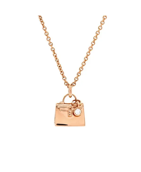 HERMES Amulettes Kelly Pendant Necklace - Pink