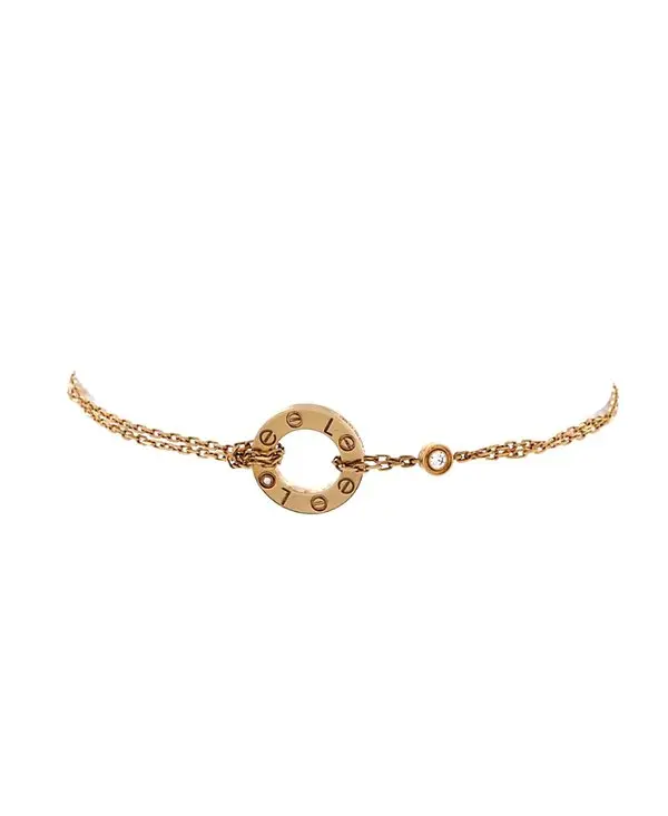 CARTIER 2 Diamonds Love Bracelet In 18k - Gold