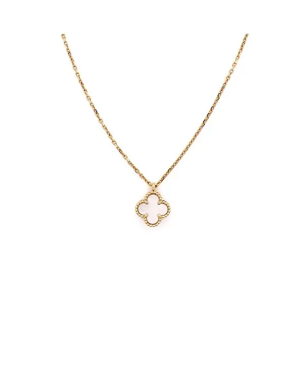 VAN CLEEF & ARPELS Sweet Alhambra Pendant Necklace, 15.75 - Gold