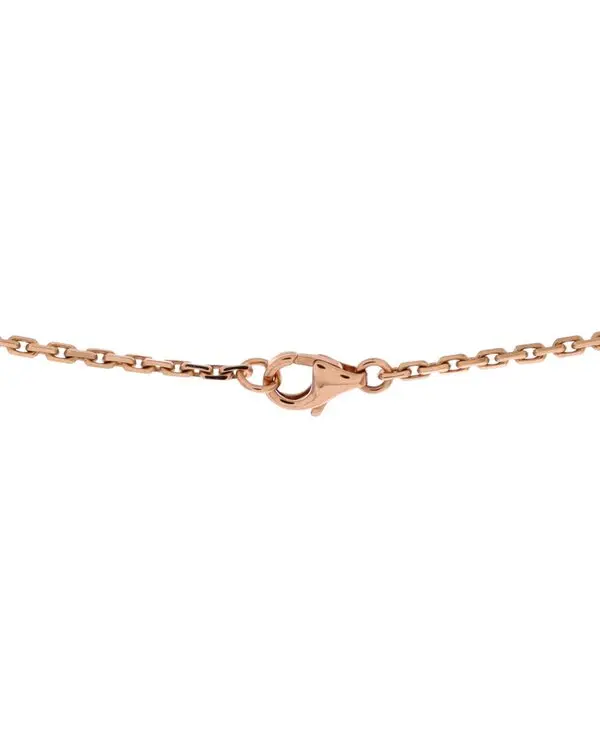 CARTIER Love Interlocking Necklace 18k Rose Gold With Diamonds