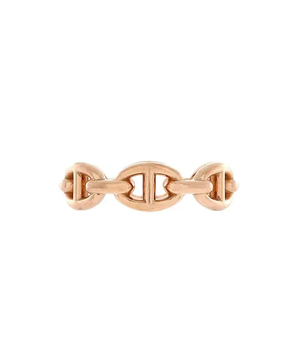 HERMES Small Chaine D'ancre Enchainee Ring - Pink