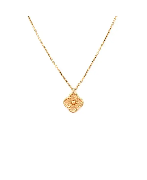 VAN CLEEF & ARPELS Sweet Alhambra Pendant Necklace - Pink