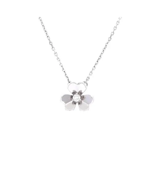 VAN CLEEF & ARPELS Mini Frivole Pendant Necklace, 0.6 - White