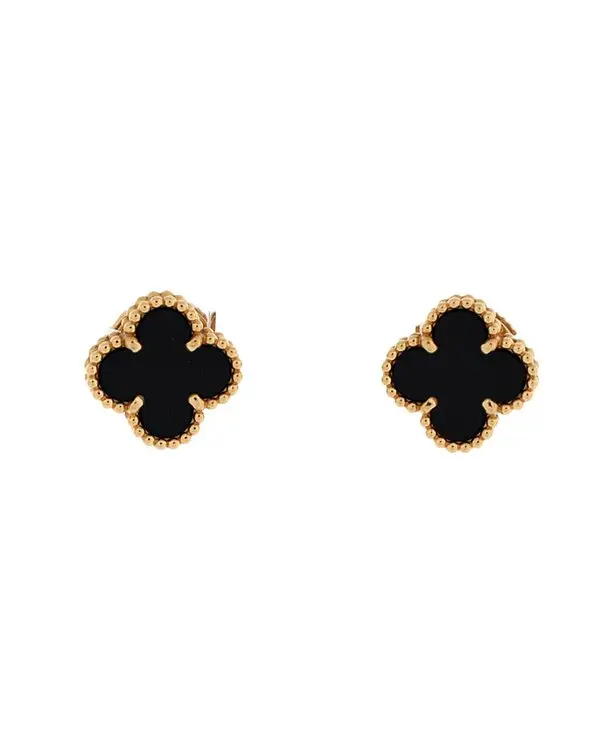 VAN CLEEF & ARPELS Sweet Alhambra Stud Earrings - Gold