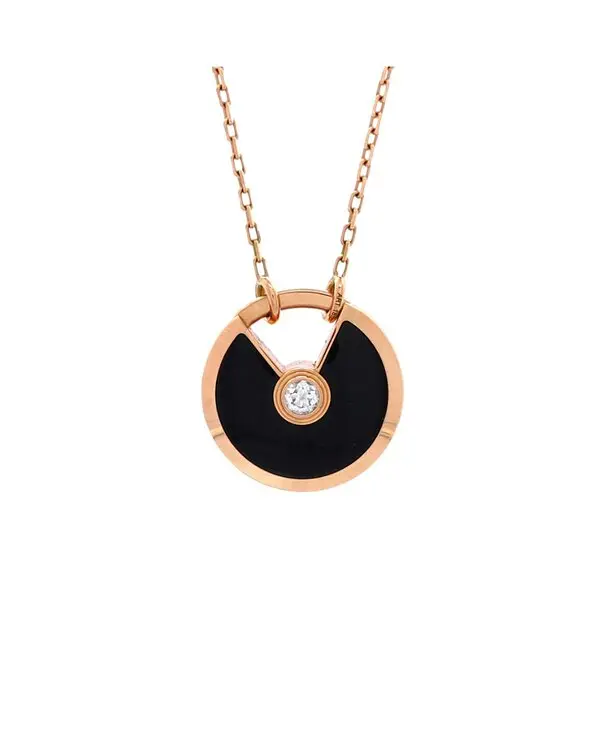 CARTIER Small Amulette De Pendant Necklace - Pink