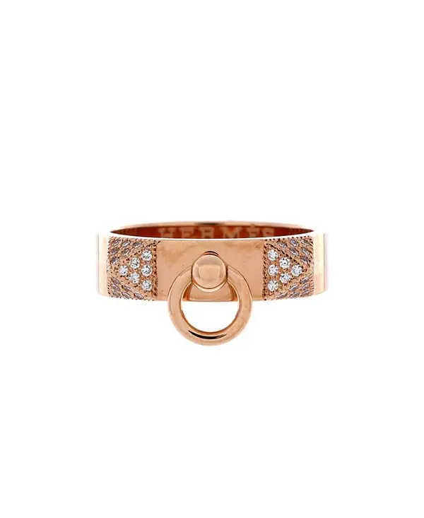 HERMES Small Collier De Chien Ring - Pink