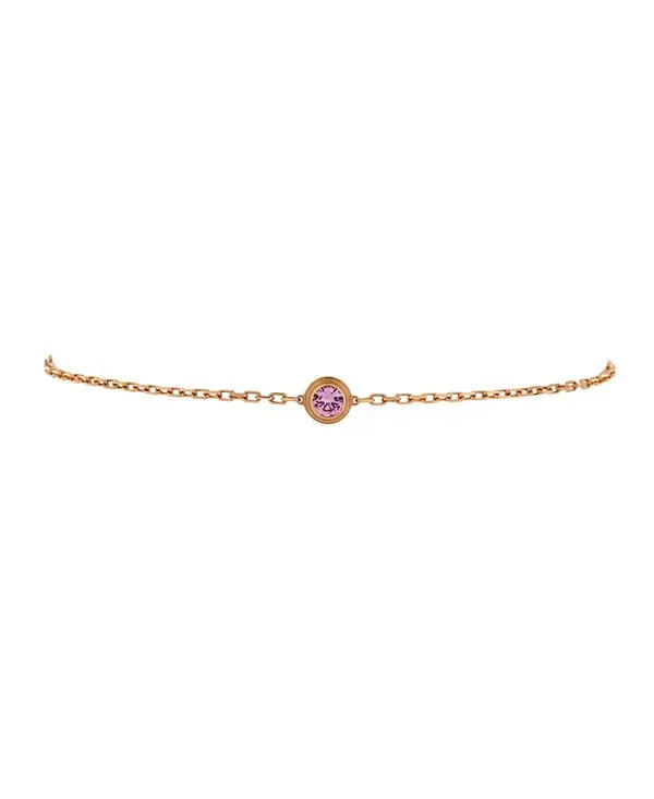 CARTIER D'amour Bracelet 18k Rose Gold With Sapphire - Pink