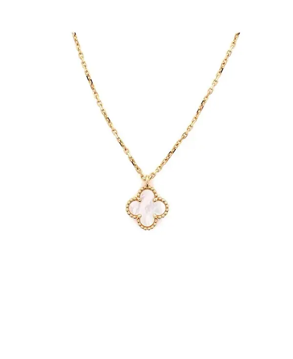 VAN CLEEF & ARPELS Sweet Alhambra Pendant Necklace 18k And Mother Of Pearl, 15.75 - Gold