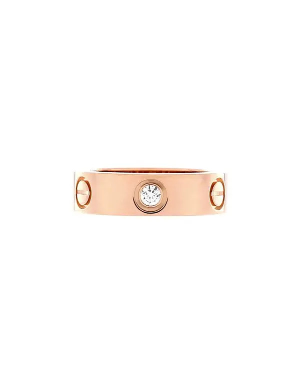 CARTIER Love 3 Diamonds Band Ring - Pink