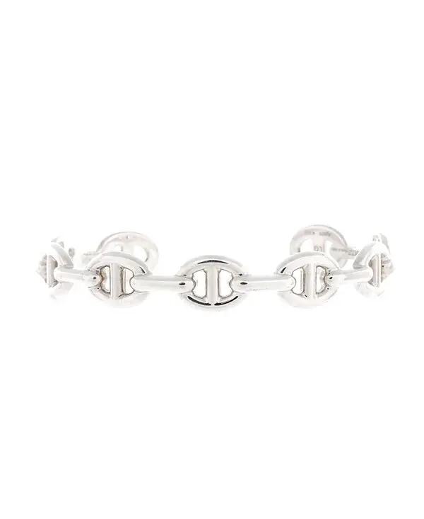 HERMES Medium Chaine D'ancre Enchainee Cuff Bracelet - Sterling Silver