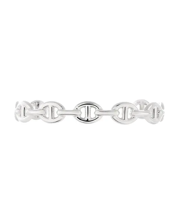Hermès Medium Chaine D'ancre Enchainee Cuff Bracelet - Sterling Silver