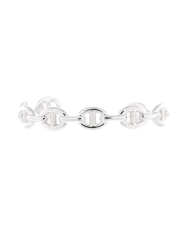 HERMES Medium Chaine D'ancre Enchainee Cuff Bracelet - Sterling Silver