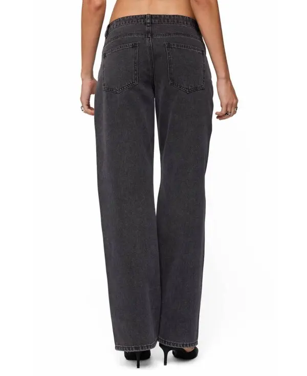 EDIKTED Rossa Beaded Baggy Jeans