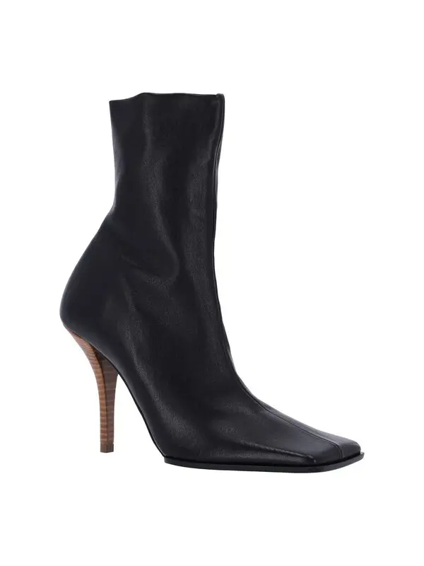 Alaïa Sot Square Ankle Boots - Black