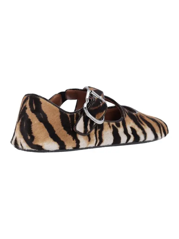 Alaïa Tiger Pony Ballet Flats