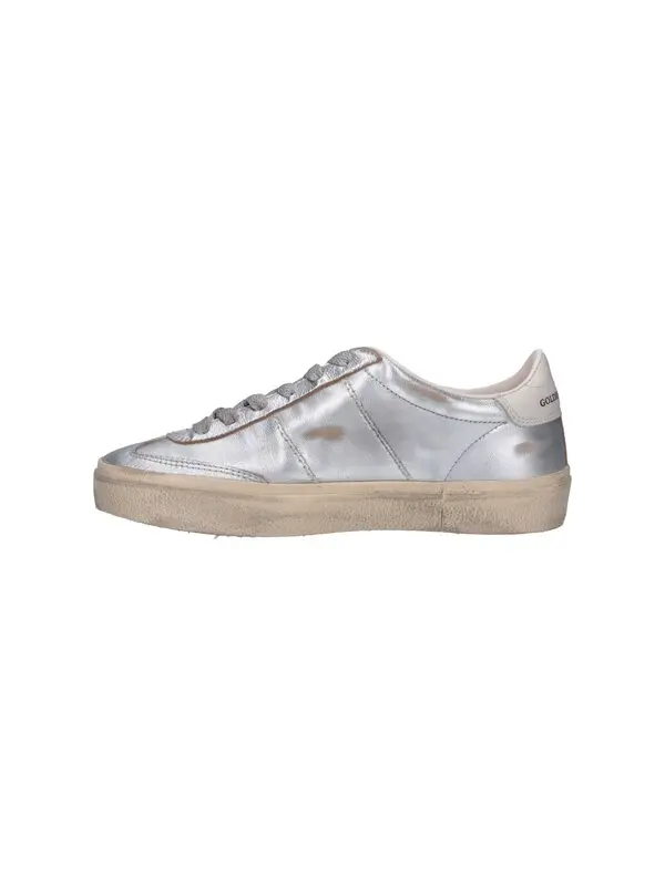 GOLDEN GOOSE Soul Star Leather Sneakers - Silver