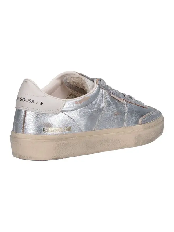 GOLDEN GOOSE Soul Star Leather Sneakers - Silver