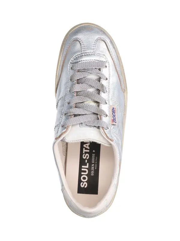GOLDEN GOOSE Soul Star Leather Sneakers - Silver