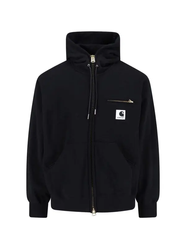 Sacai X Carhartt Wip Cotton Zip Jacket - Black