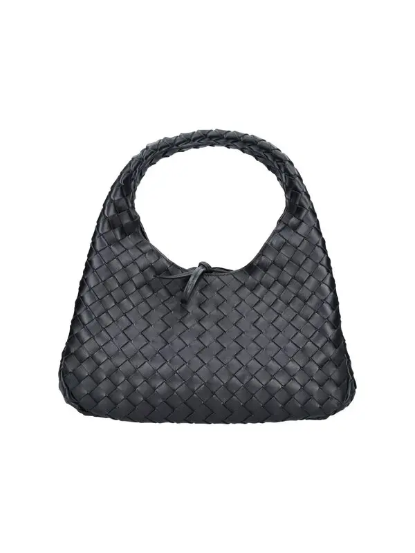 Bottega Veneta Medium Campana Handbag - Black