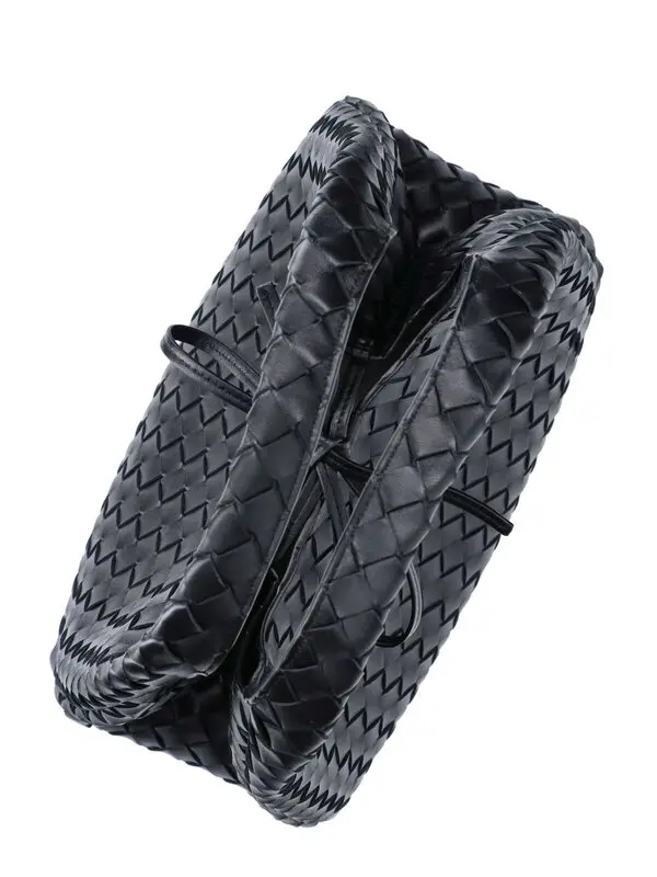Bottega Veneta Medium Campana Handbag - Black