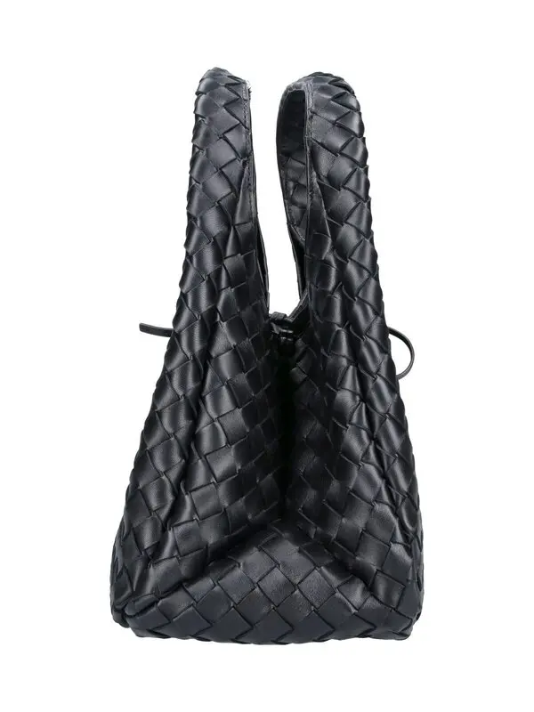Bottega Veneta Medium Campana Handbag - Black