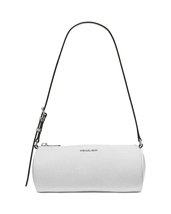 Michael Kors Izzy Small Floral Cutout Barrel Pouchette - Optic White