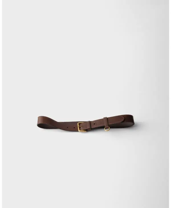 Prada Antiqued Leather Belt