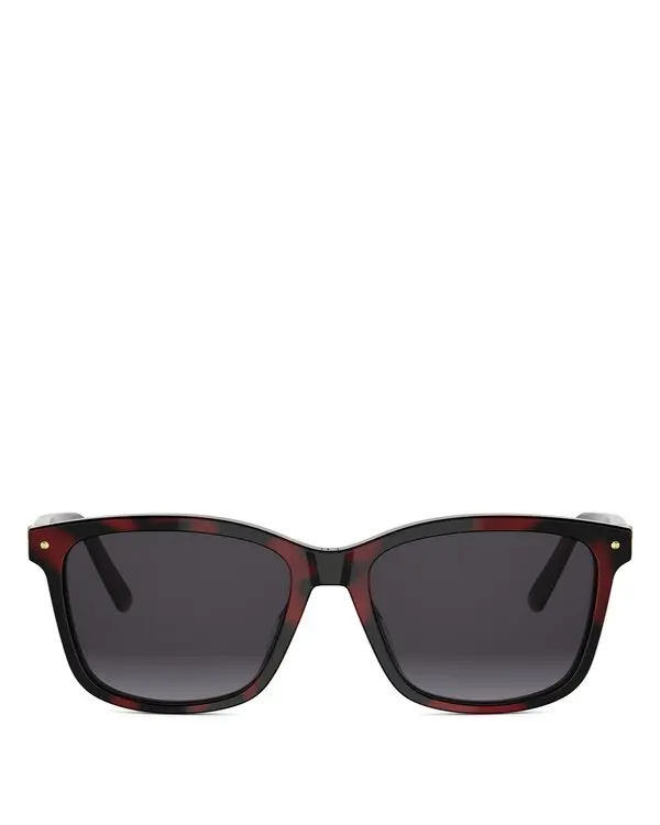 Dior Petit Cd Rectangular Sunglasses - Red Havana/smoke