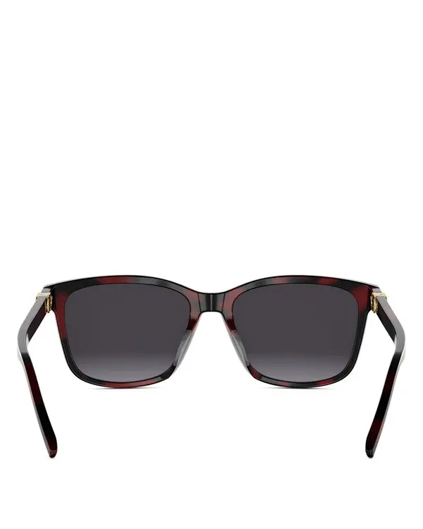 Dior Petit Cd Rectangular Sunglasses - Red Havana/smoke