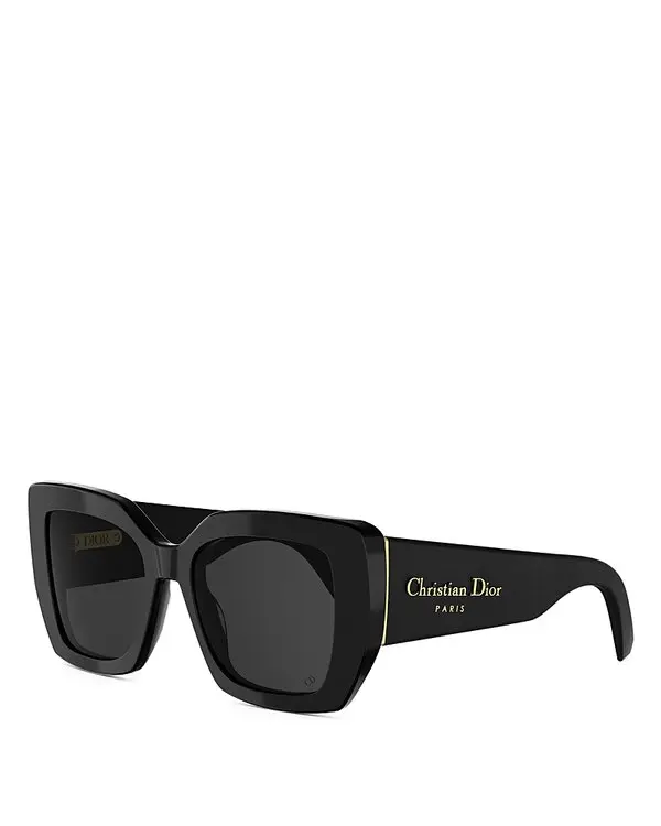 Dior Ombre Square Sunglasses, 54mm - Shiny Black / Smoke