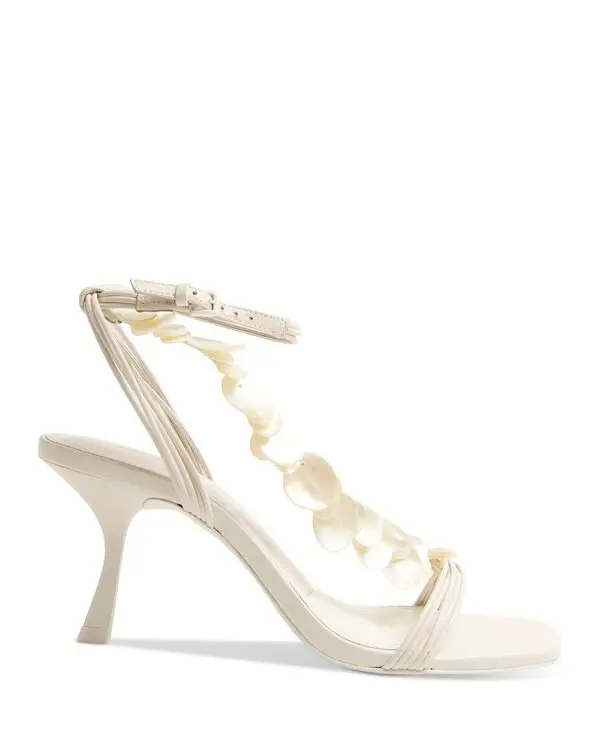 Simkhai Elin Beaded Strappy Sandals - Alabaster