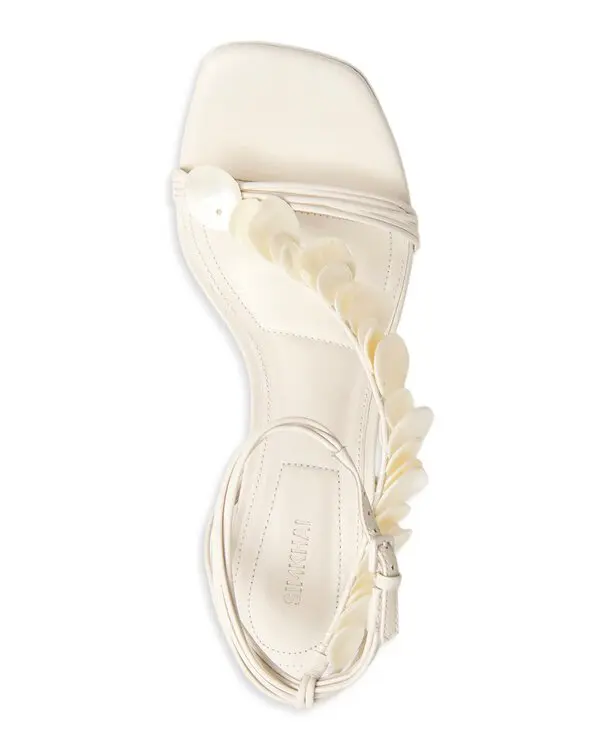 Simkhai Elin Beaded Strappy Sandals - Alabaster