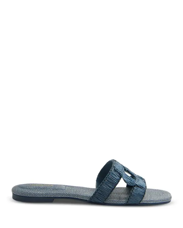 Simkhai Monogram Raffia Sandals