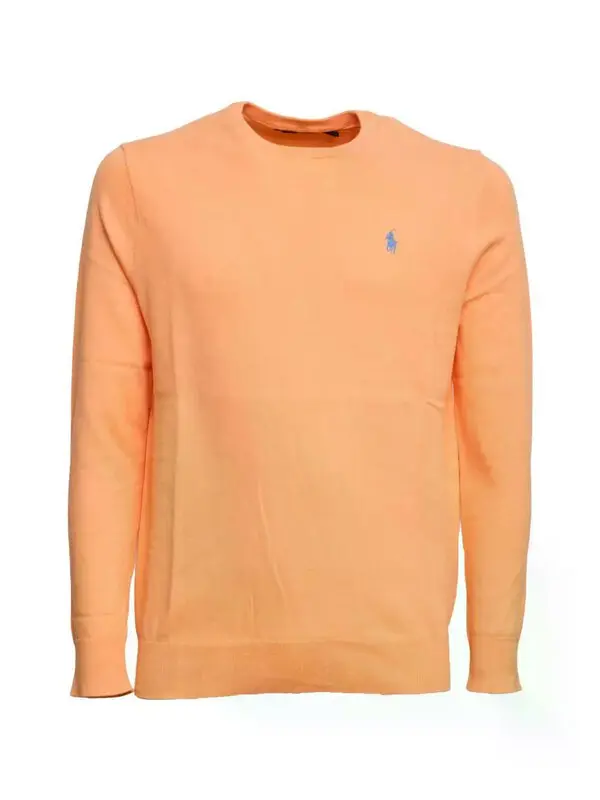 Polo Ralph Lauren Embroidered Slim-fit Sweater - Orange