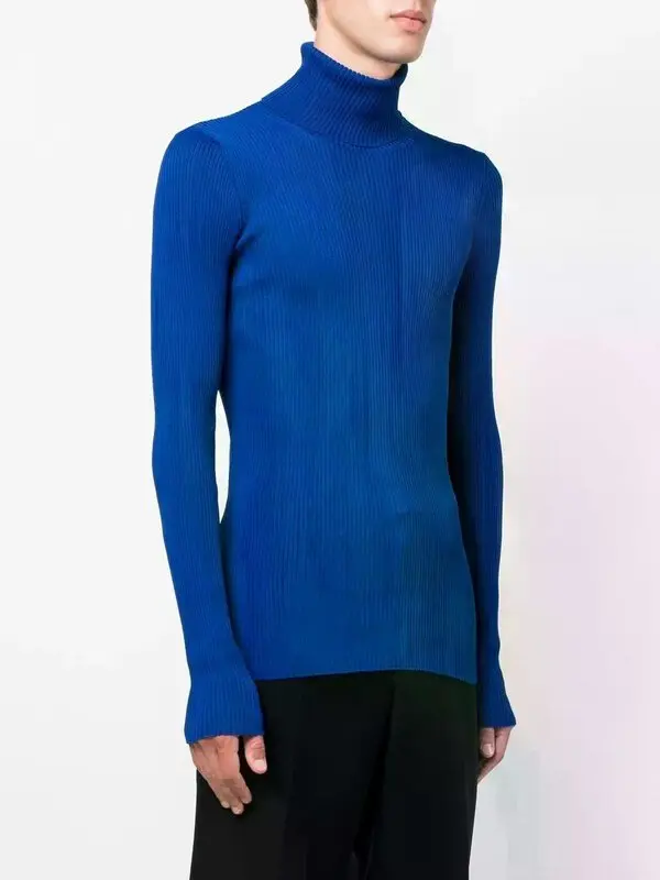 Off-White Long-sleeve Ribbed Top