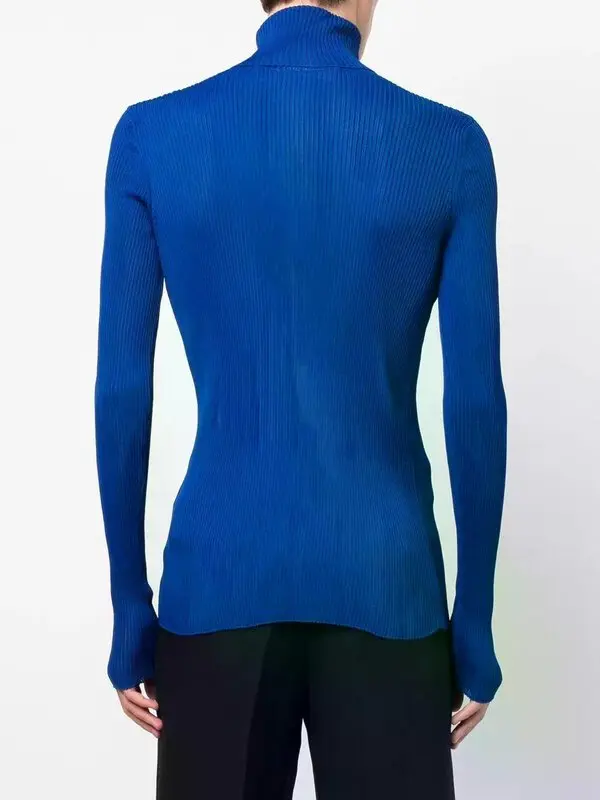 Off-White Long-sleeve Ribbed Top