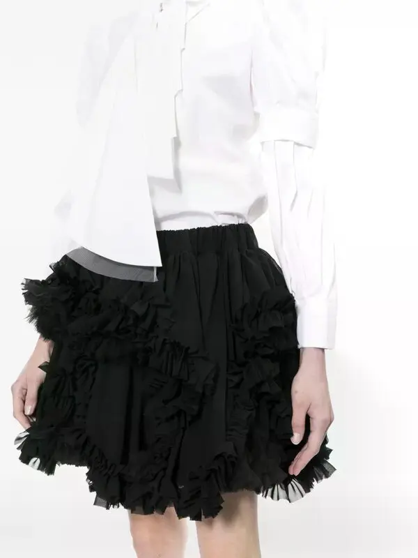 Noir Kei Ninomiya Ruffled Tiered Skirt