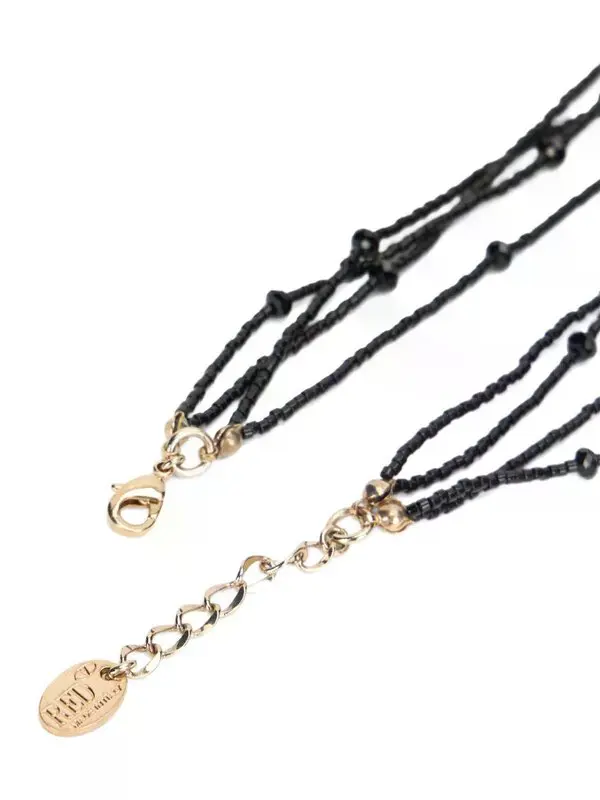 Red Valentino Star Beaded Necklace