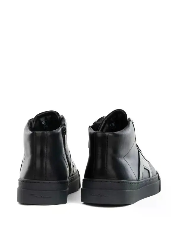 Santoni Leather High-top Sneakers