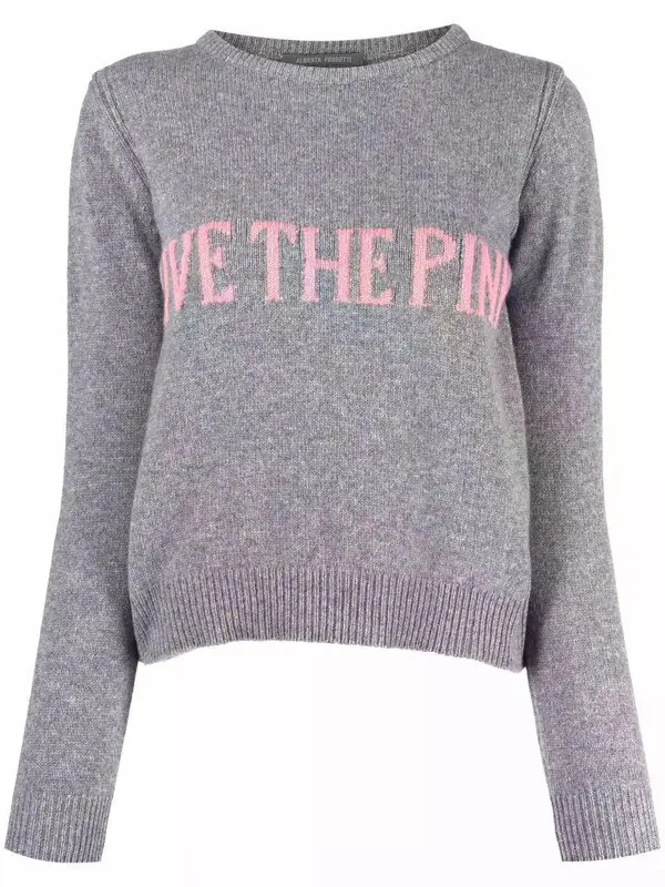 Alberta Ferretti Cashmere-virgin Wool Blend Intarsia Knit Jumper